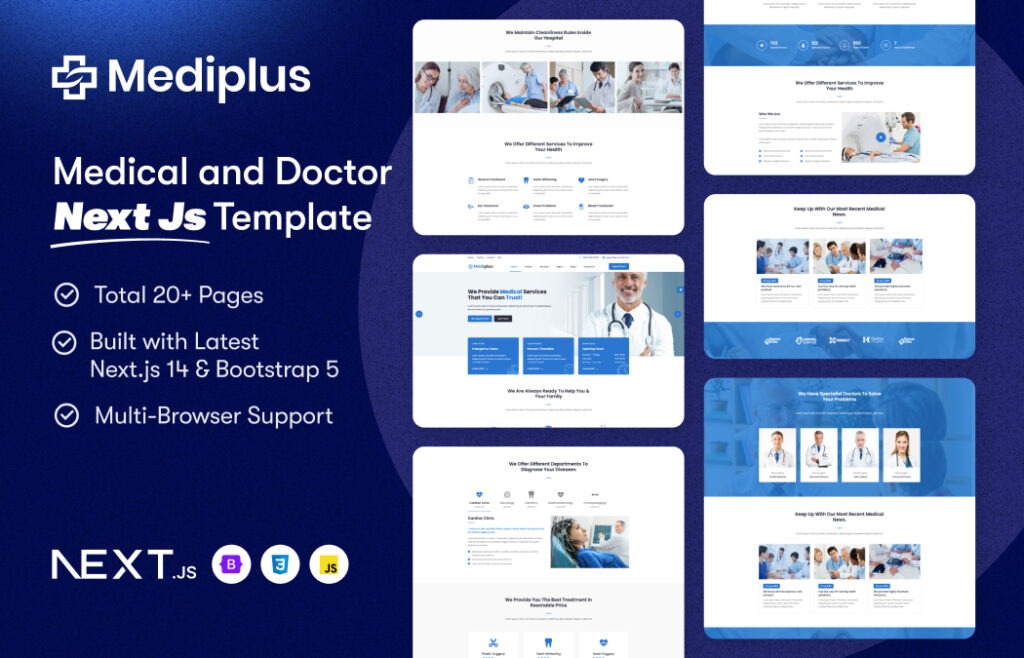 Mediplus – Medical and Doctor Next Js Template - WpthemesGrid